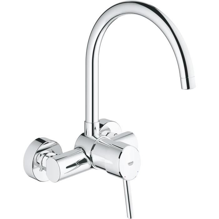 Grohe Robinet de Cuisine Concetto Plage de Rotation de 360° Bec Haut ...