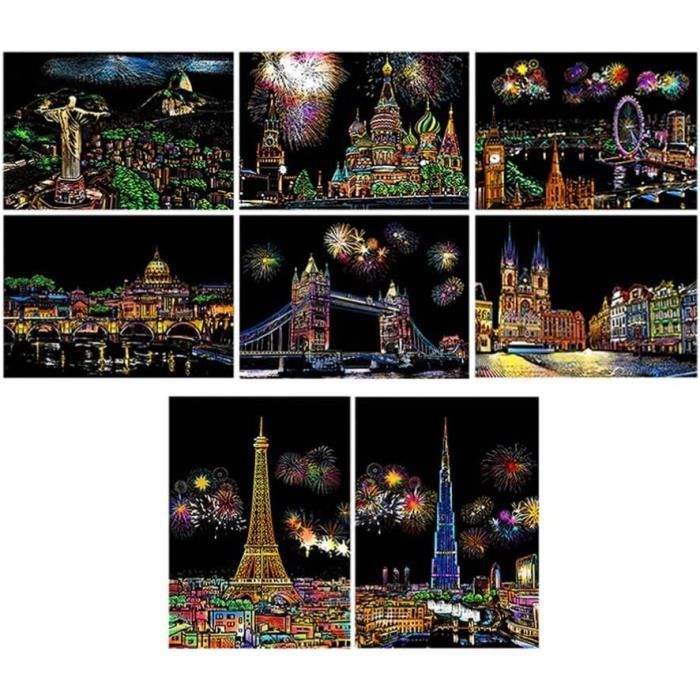 Scratch Pictures DIY Scratch Off City City Building Night View Feux D ...