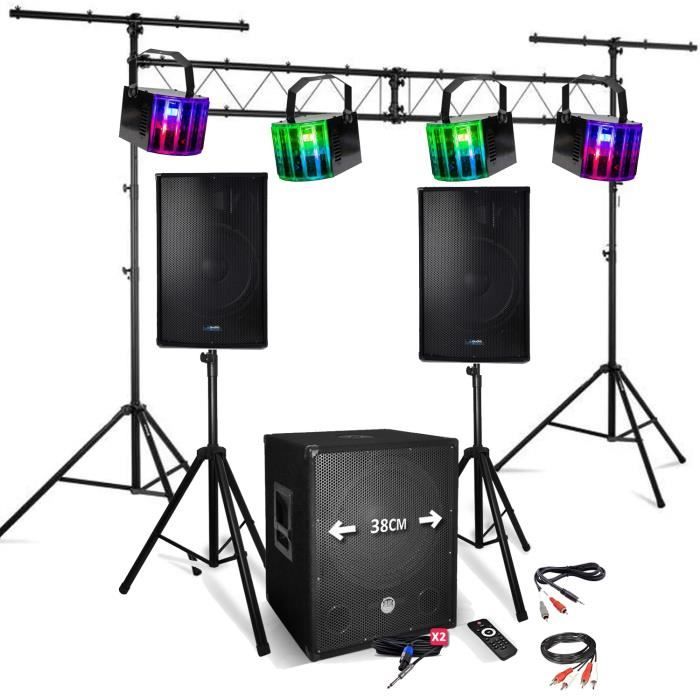 Système Sonorisation Pack Complet 2200W Enceintes + Subwoofer USB ...