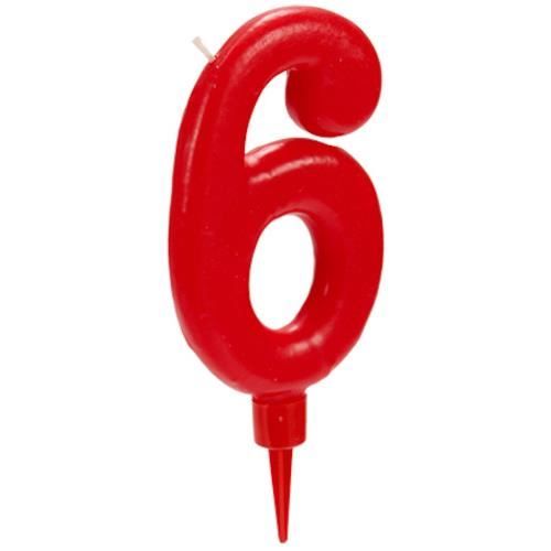 Arte Regal gâteau bougie six cire rouge - Cdiscount Maison