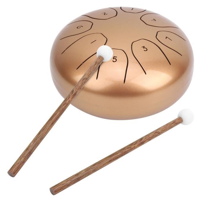 Drfeify Tambour Handpan Mini Tambour Éthéré 5,5 po Tambour de Langue en ...