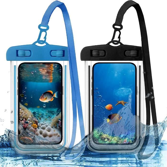 Pochette Téléphone Étanche, [Lot De 2] Ipx8 Pochette Étanche Smartphone ...
