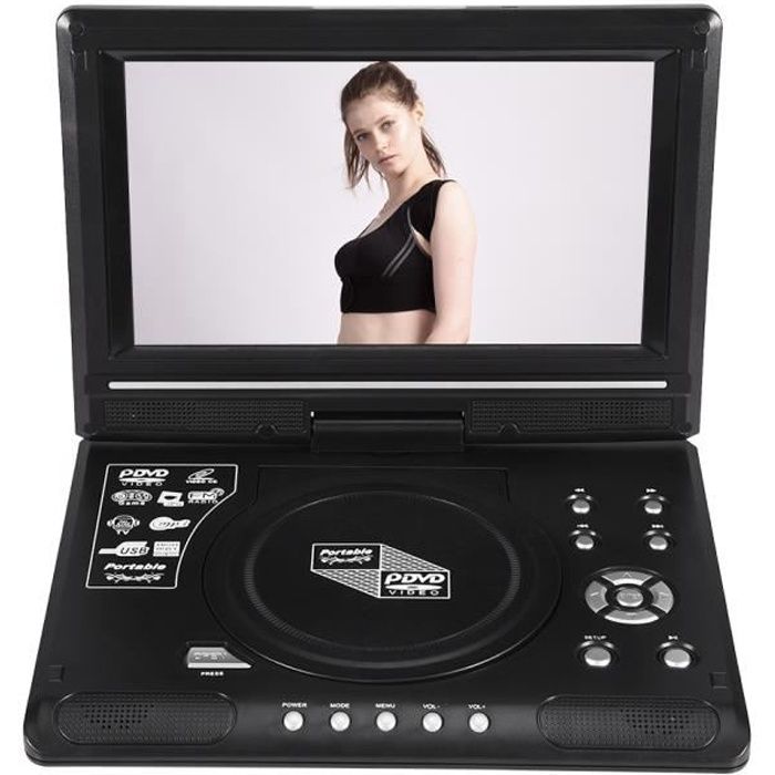 Lecteur DVD Portable Ecran Rotatif 9 pouce,large LCD Lecteur de radio ...