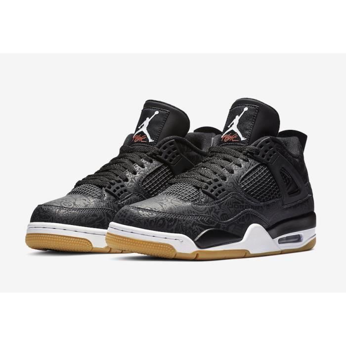 BASKETS AIR JORDANX 4 Retro Black Laser CI1184&001 AJ4 Homme Femme ...