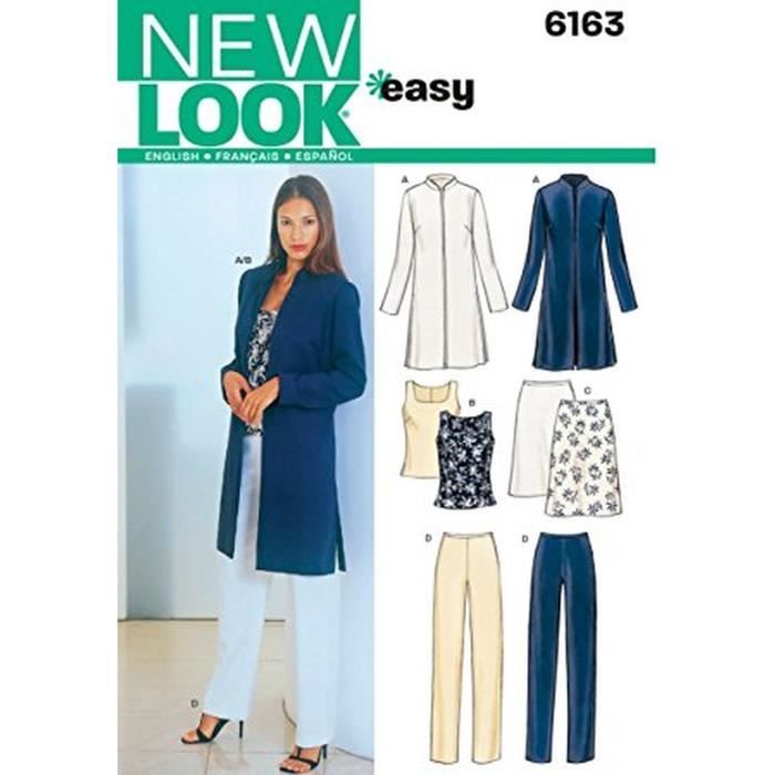 New Look Nl6163 Patron De Couture Ensemble Veste Haut Pantalon 22 X