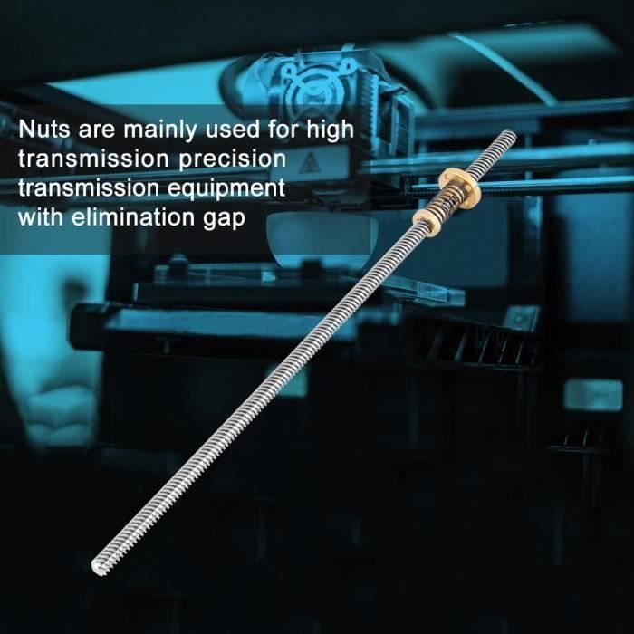 Vis mère T8 à tige filetée avec écrou à ressort anti-recul pour ...