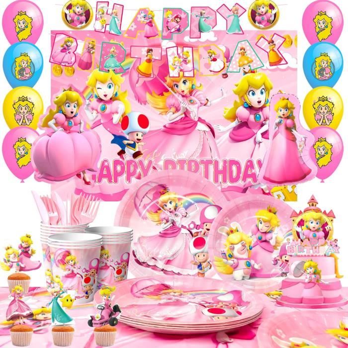 Décoration Anniversaire Princesse Peach,114Pcs Decoration Anniversaire ...