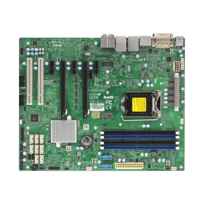 SUPERMICRO X11SAE Carte-mère ATX Socket LGA1151 C236 USB 3.0, USB 3.1 2 ...