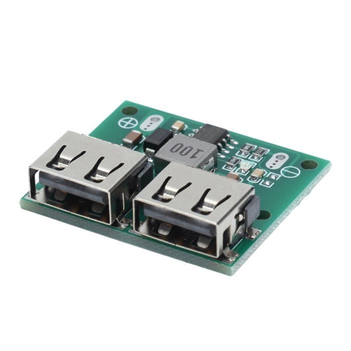 VBESTLIFE Carte de charge Chargeur Buck DC à DC Double sortie USB 9V 12V 24V à 5.2V 3A Module de ...