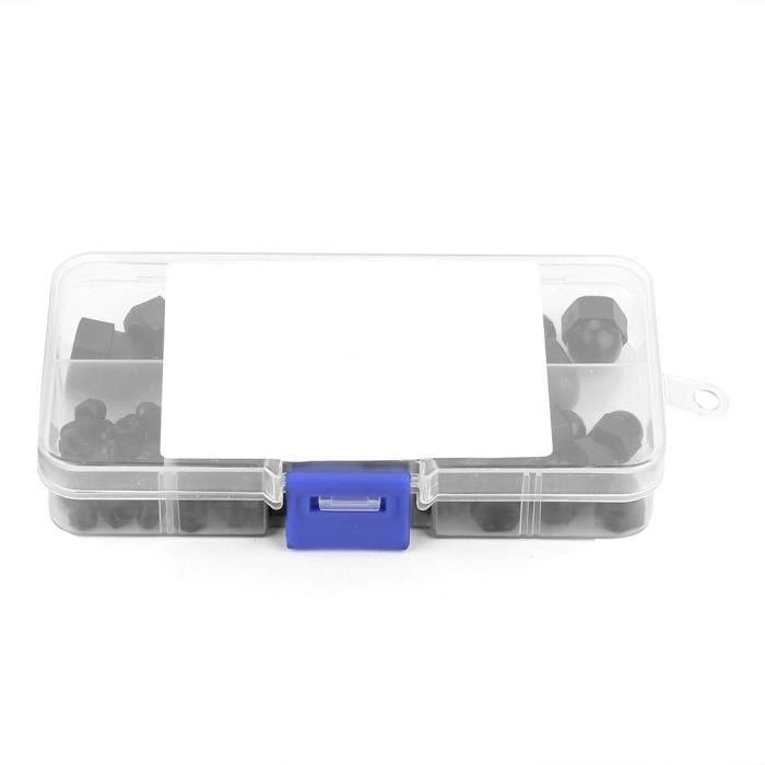 MAG écrou borgne à dme 70pcs M3/M4/M5/M6/M8/M10 Kit d'écrou borgne en nylon crous hexagonaux à ...