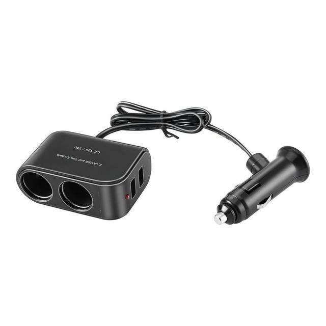 ALLUME-CIGARE,Black--Allume cigare universel 2 voies pour voiture avec ...