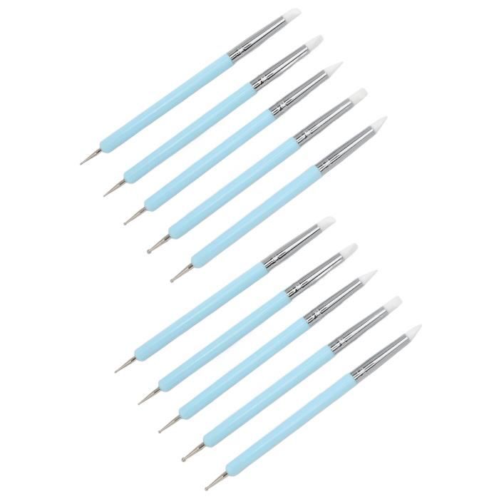 Zerodis Stylo de pointage d’art d’ongle Lot de 2 Stylos à Pointiller ...