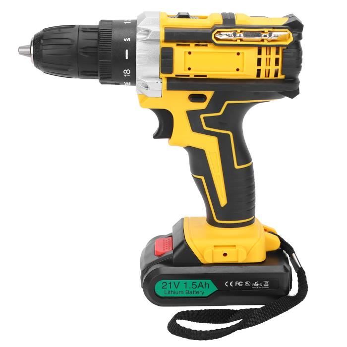 Zerone Perceuse à poignée pistolet Perceuse Électrique au Lithium ...