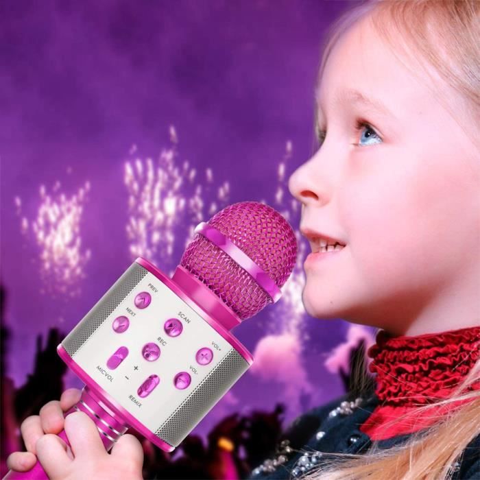 Micro Karaoke Enfant, Micro Sans Fil, micro enfant pour chanter fille ...