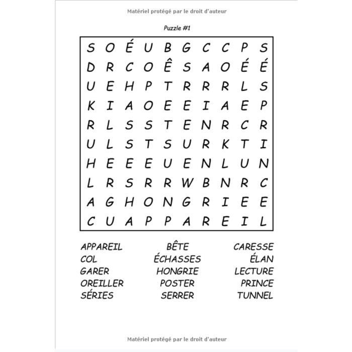#101 mots mêlés enfants : de 8 à 10 ans - jeu de 100 grilles avec ...