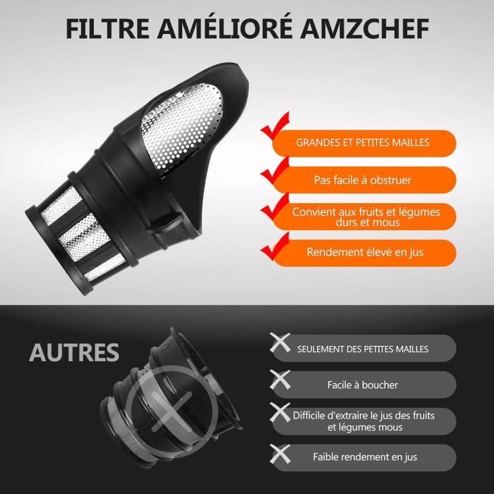 Extracteur De Jus À Goulotte Large De 80 Mm - 150W Extracteur De Jus De ...