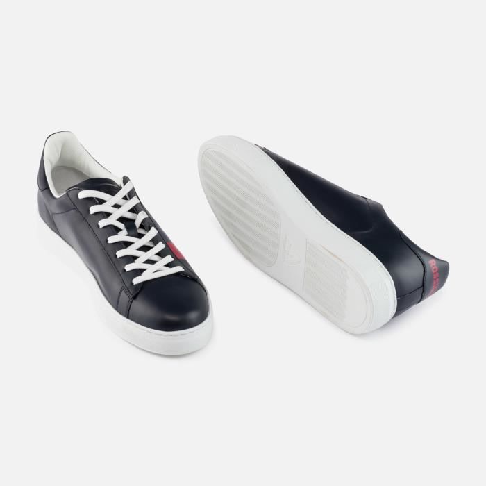 Baskets - ROSSIGNOL - Alex - Bleu marine - Homme - Cuir - Plat Bleu ...