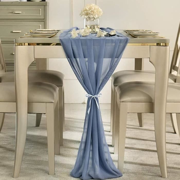Mousseline De Soie Chemin De Table 29X120In Mariage Table Cache Mariée ...