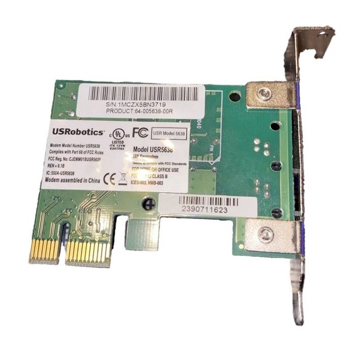 Carte Modem Fax USRobotics USR5638 RJ-11 PCI-e Low-Profile - Cdiscount ...