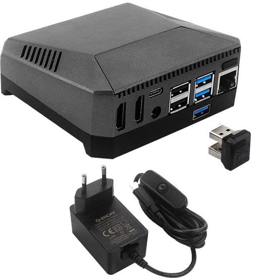 Option 2 - Boîtier en aluminium pour Raspberry Pi 4B Argon One M.2, SSD ...