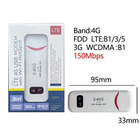 Routeur WiFi portable avec batterie intégrée, modem 4G, répéteur de ...