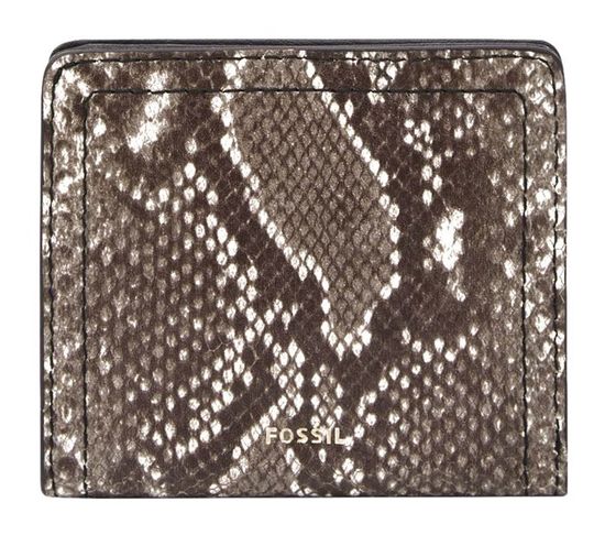 FOSSIL Porte-monnaie gris crème pour femme - Logan RFID Small Bifold Python 217333 gris,crème ...
