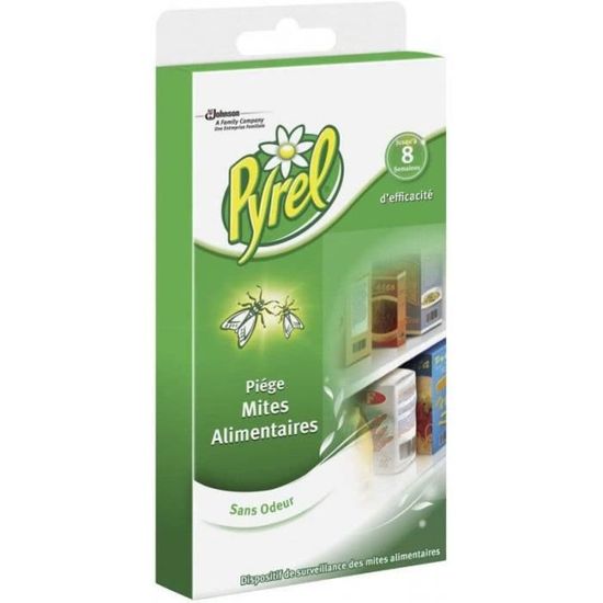 LOT DE 4 - PYREL Pièges anti-mites alimentaires sans odeur - boite de 2 ...