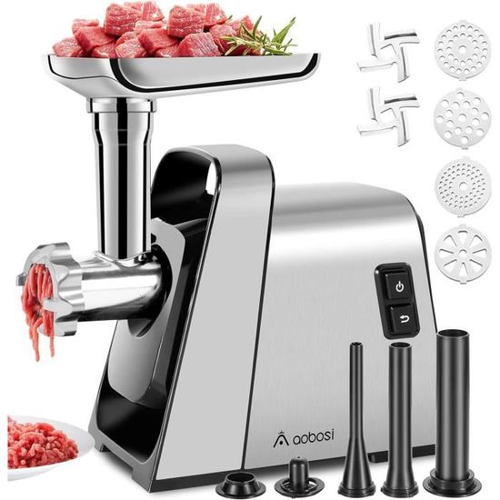 Hachoir Électrique, Aobosi 4-In-1 Multi Hachoir A Viande Electrique ...