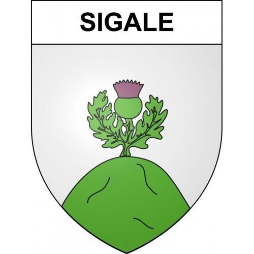 Sigale 06 ville sticker blason écusson autocollant adhésif - Taille : 8 cm - Cdiscount Maison