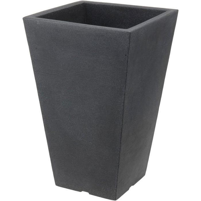 Spetebo Pot de fleurs en plastique anthracite 55 cm – Pot de fleurs ...