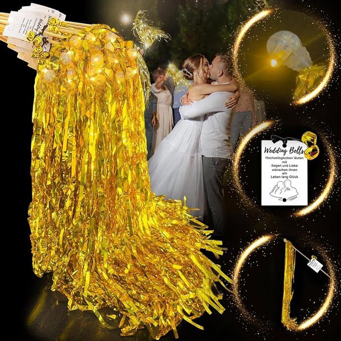30 Pièces Baguettes de Mariage, Fée Bâton, avec Led Lumière Rougeoyante ...