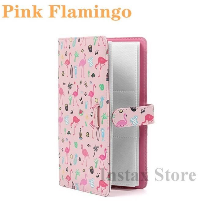 Flamant rose - Mini Album Photo, 96 pochettes, en cuir PU, 3 pouces ...