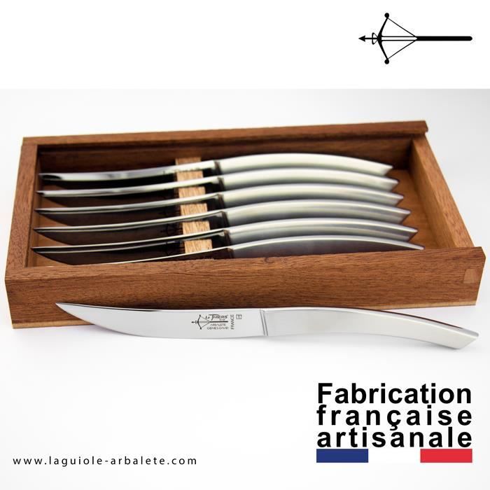Coffret 6 couteaux inox massif brillant - Cdiscount Maison