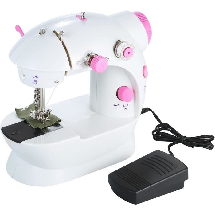 Machine à Coudre Mini Machine à Coudre Double Fil Réglable à 2 Vitesses ...