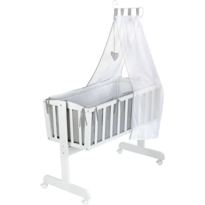 BEBE9 CREATION - Berceau complet ANGE laque blanc - Cdiscount ...