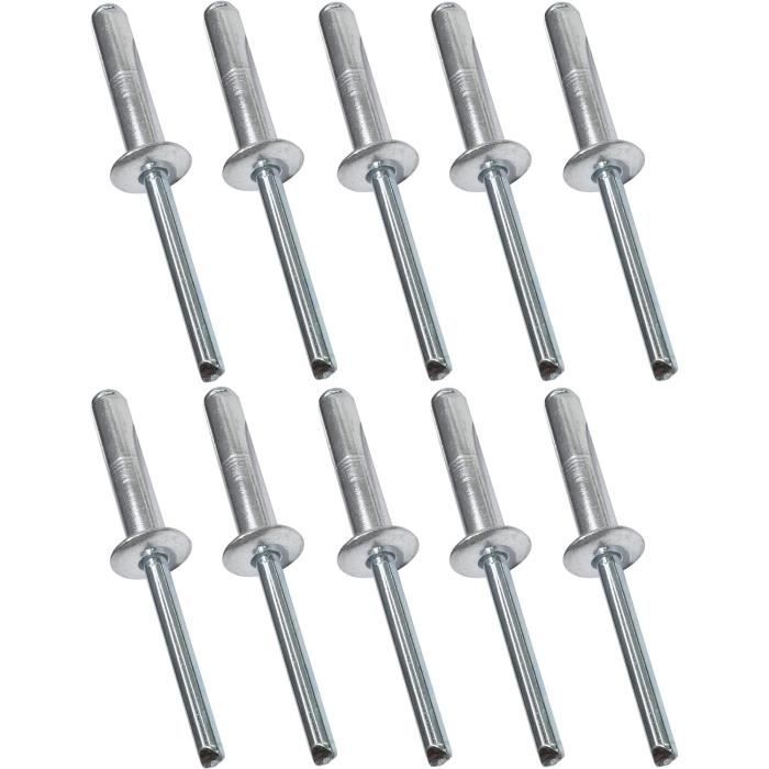 C48122 - Lot De 10 Rivets Aveugles Standard Ø6.4X30Mm Aluminium-Acier ...
