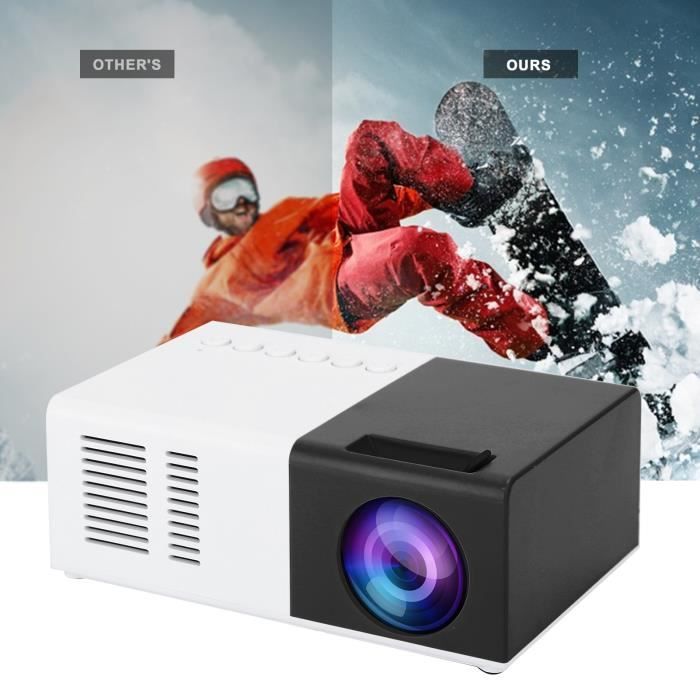 Mini Projecteur Portable LED 1800LM avec Support de Trépied 100‑240V ...