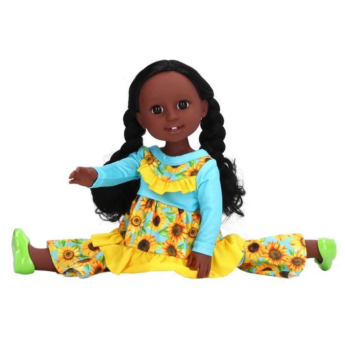 Minifinker Poupée de fille noire Poupée fille noire 15 pouces, poupée ...