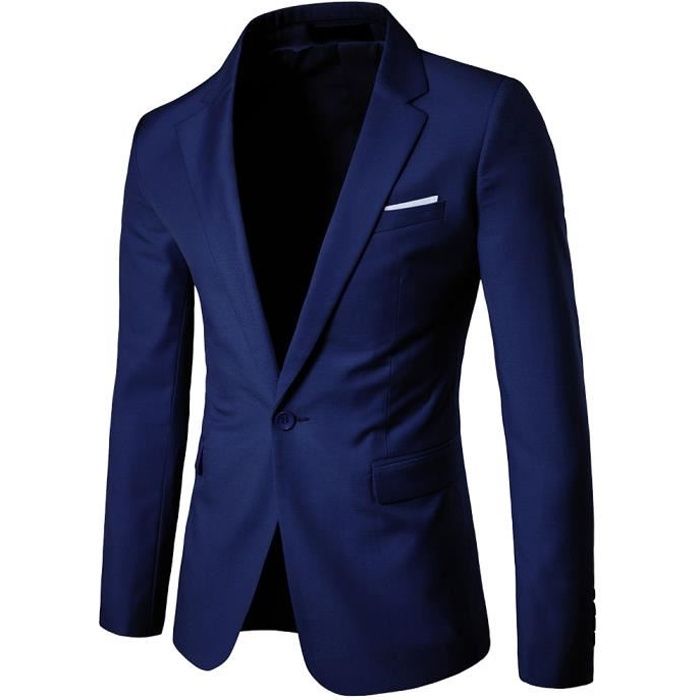 Homme Slim Fit Costume Casual Elegant Un Bouton Costume d'affaires ...