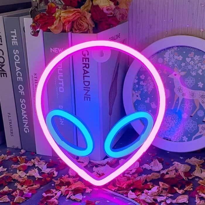 Extraterrestre Neon Sign Led Neon Light Signs Rose Bleu Neon Lampe ...