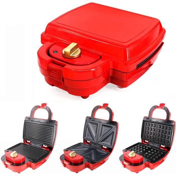 Appareil À Croque Monsieur 3 En 1 Gaufrier Machine À Pain Sandwich ...