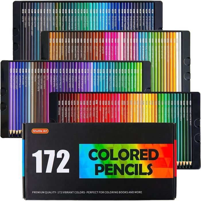 172 Crayon De Couleurs Professionnels, Set De Crayons De Coloriage À ...