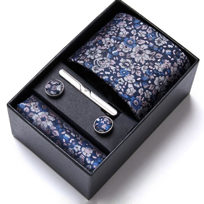Coffret cravate homme + pince à cravate - noeud papillon + boutons de ...