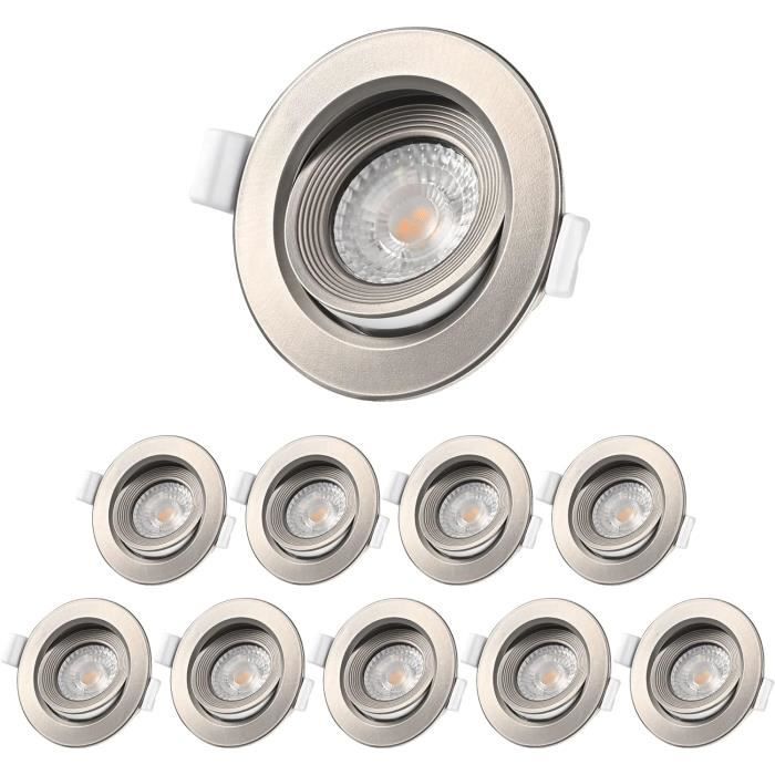 Edishine Spot Led Encastrable Dimmable 3000k Blanc Chaud 400 Lumens