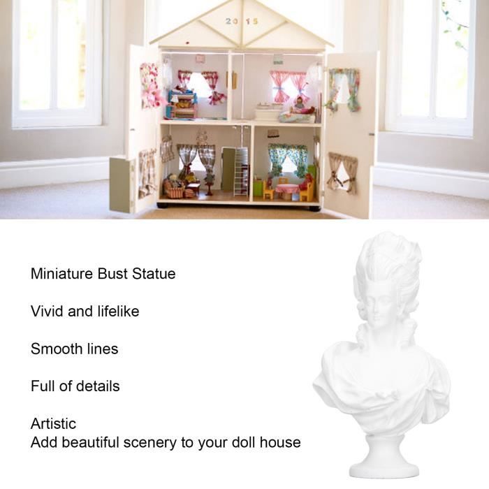 Statue miniature de buste 1:12 maison de poupée Miniature buste Statue ...