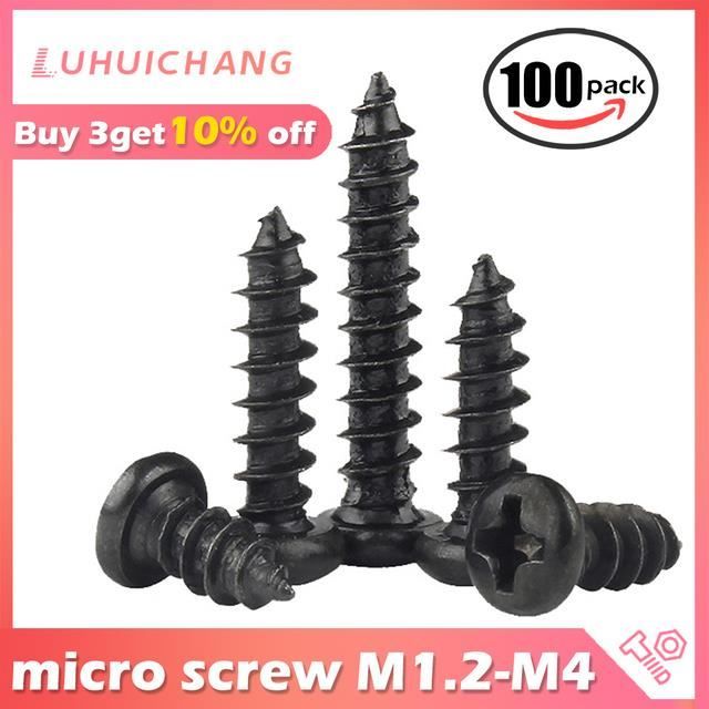VIS,M3.5 50pcs-30mm--50 pièces-100 pièces M1 M1.2 M1.4 M1.7 M2 M2.3 M2.6 M3 PA Phillips Micro ...