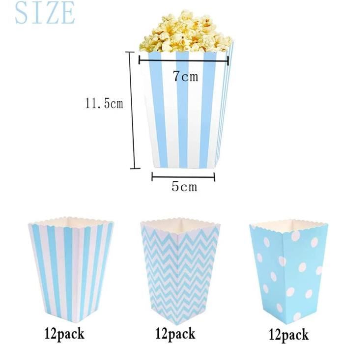 Popcorn Boîtes,Sacs De Pop-Corn,36PCS Boite Pop Corn,Boîtes de Popcorn ...