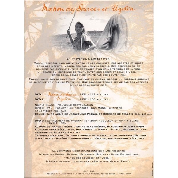 DVD - Manon des sources / Ugolin - Réalisé par Jacqueline Pagnol ...