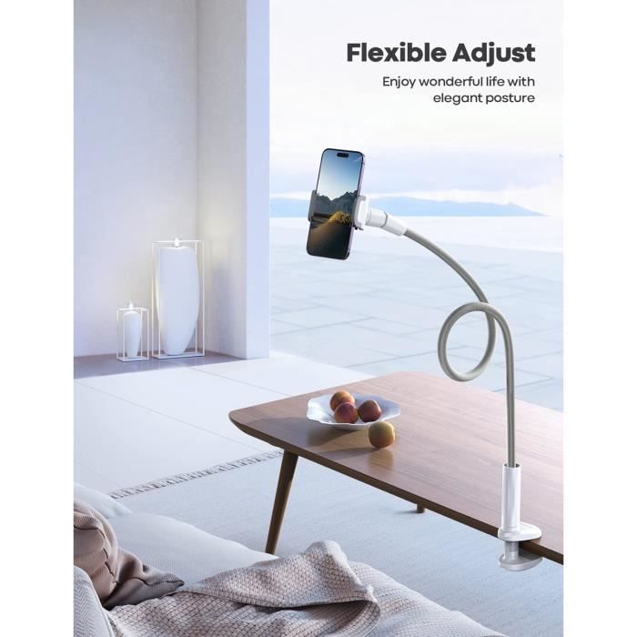 Support Téléphone Avec Col De Cygne, [Faux Cuir Durable] 97Cm Bras ...