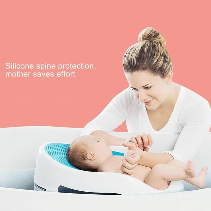 Support Bain Pour Bébé, Silicone Souple Tpe Baignoire Pour Nouveau-Né 0-6 Mois, Siège De Bain ...